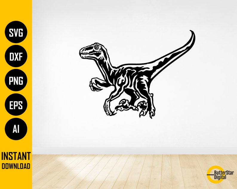 Stalking Velociraptor SVG | Raptor Dinosaur SVG | Prehistoric Creature ...