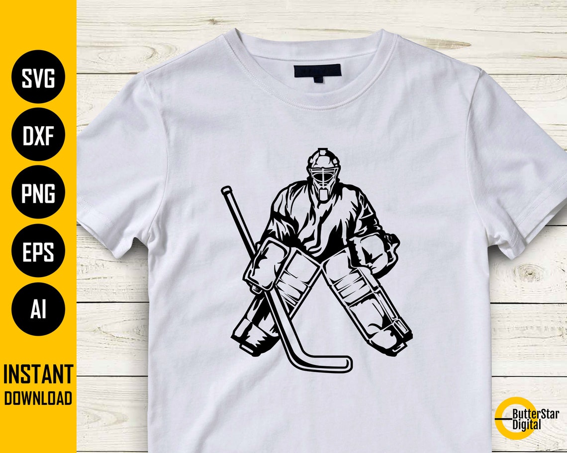 Hockey Goalie SVG | Ice Hockey SVG | Winter Sports T-shirt Vinyl ...