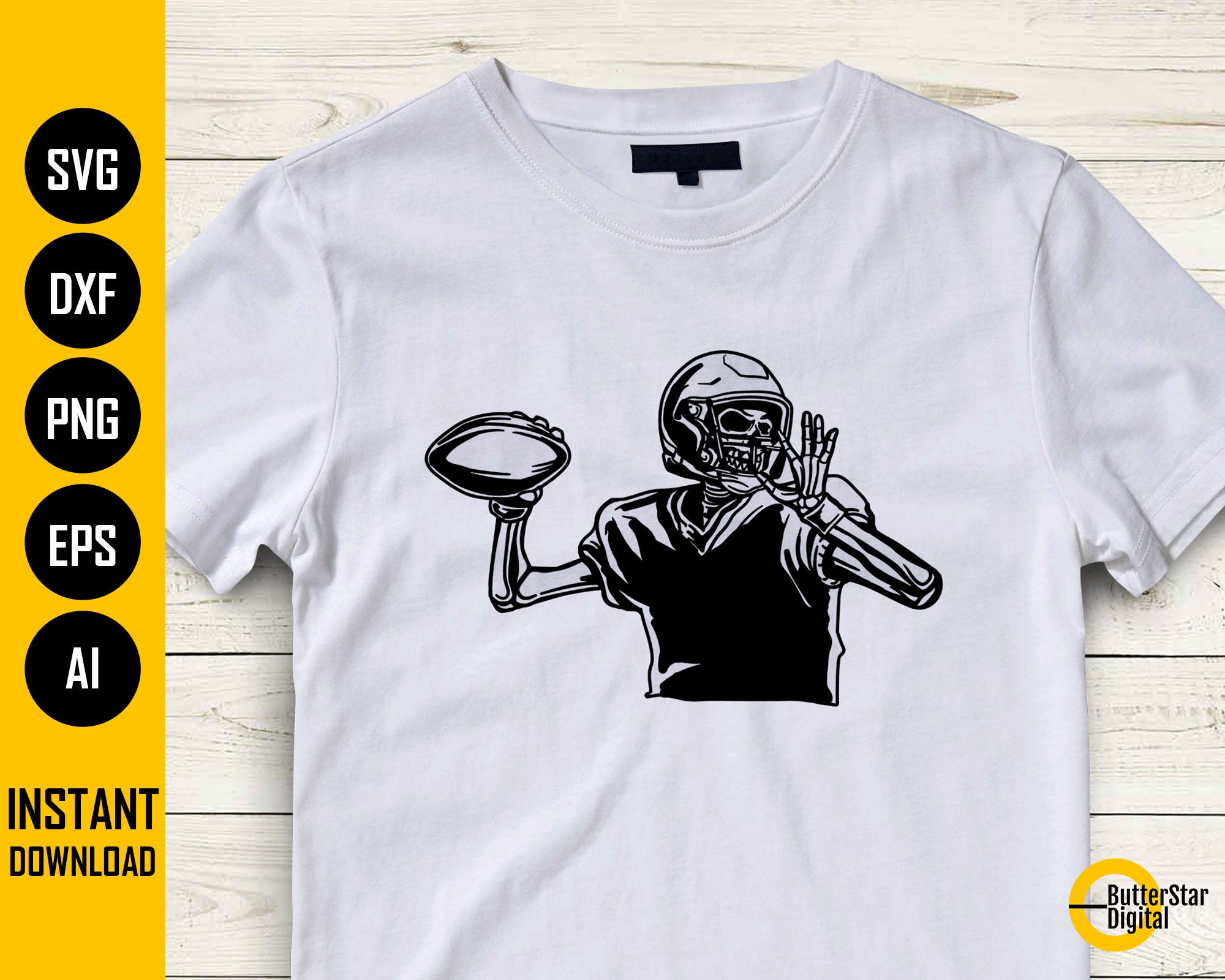 Quarterback Skeleton SVG | Football Player SVG | Team Sport SVG ...
