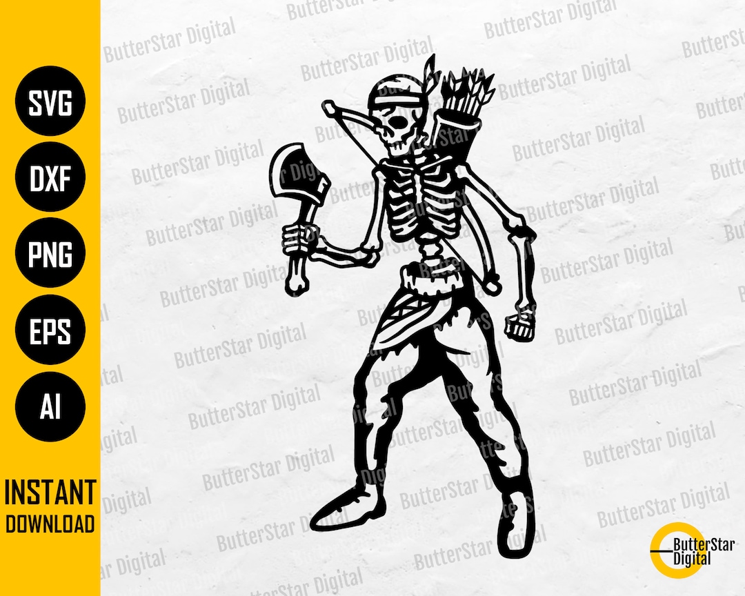 Skeleton Indigenous Warrior SVG | Tribe Tattoo T-shirt Vinyl Decal ...