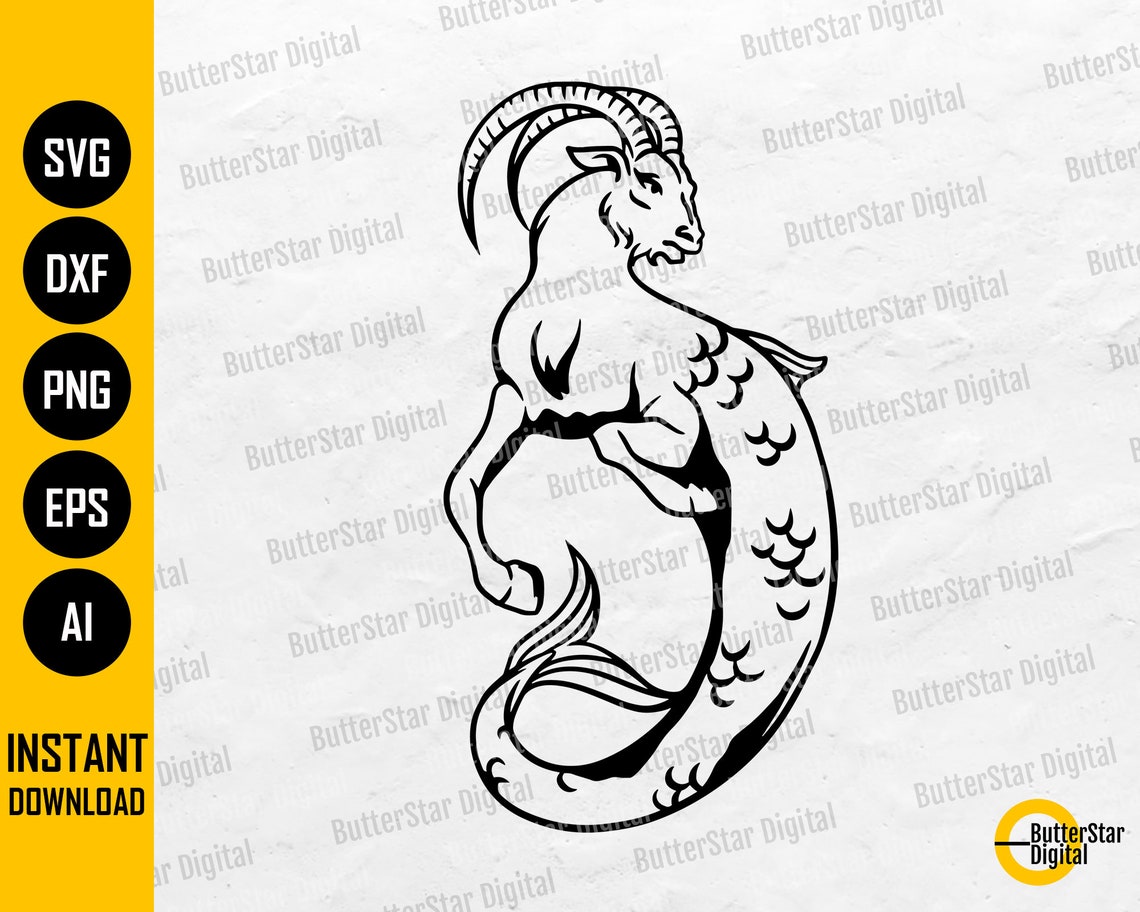 Sea Goat SVG Capricornus SVG Ancient Mythical Creature SVG - Etsy