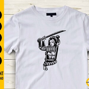 Samurai Girl SVG | Female Warrior SVG | Sword Armor War Soldier Bushido ...