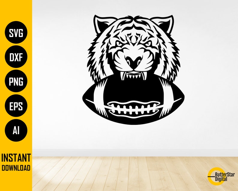 Tigers Football SVG | Foot Ball SVG | Sports Tackle Touchdown Hut ...