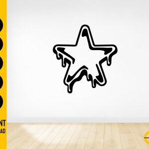 Dripping Star SVG | Basic Shape SVG | Celestial Decal T-shirt Sticker ...
