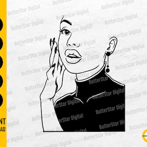 Pretty Girl Face SVG | Beauty SVG | Beautiful Woman SVG | Eyes Nose ...