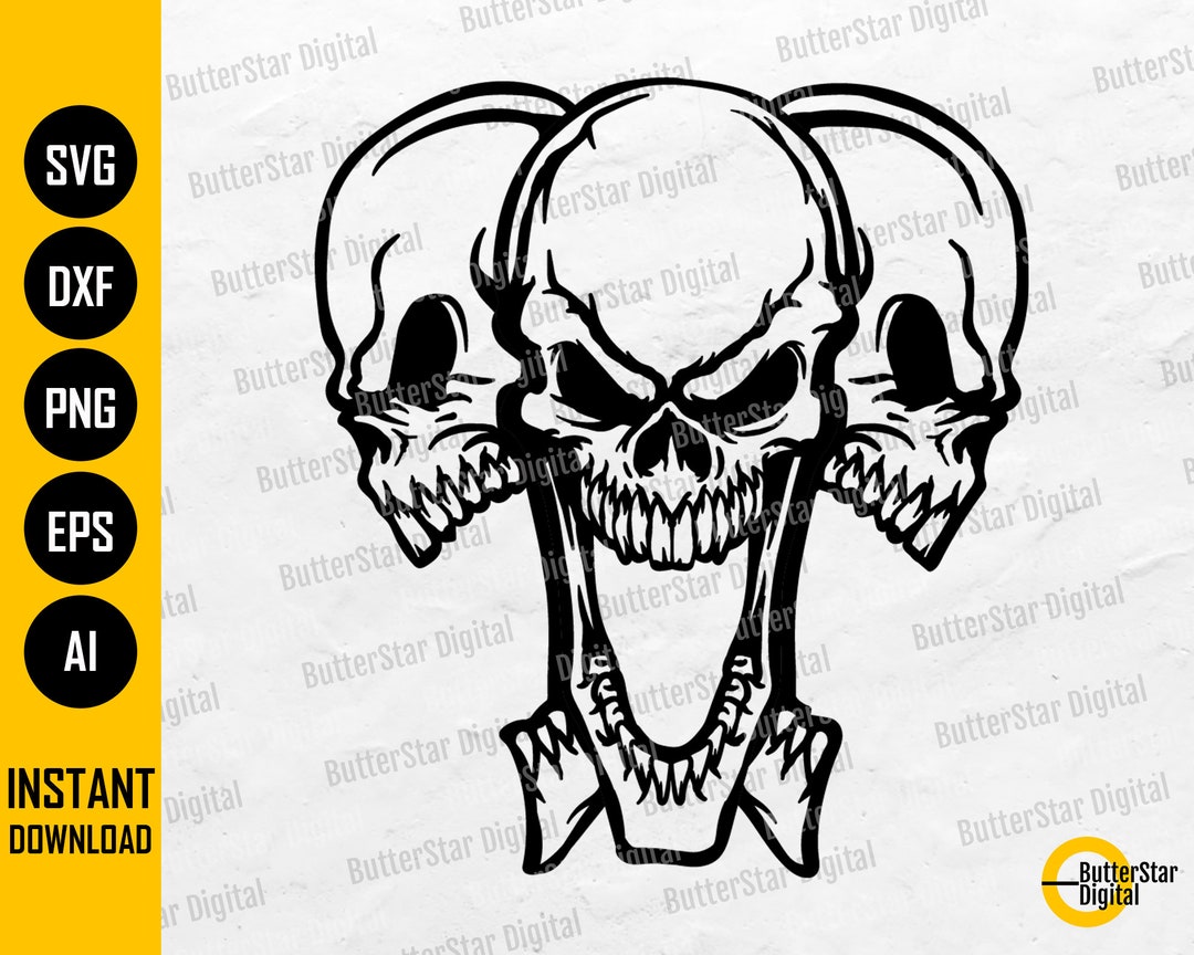Laughing Skulls SVG | Skeleton SVG | Gothic Decal T-shirt Sticker ...