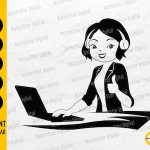 Working Woman SVG | Office Laptop Girl | Work From Home | Digital Nomad ...