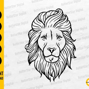Lion Face SVG | Lion Head SVG | Cute Boho Lion SVG | Wild Animal ...