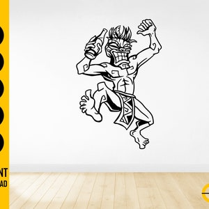 Dancing Tiki Man SVG | Tiki SVG | Party SVG | Fun Hawaiian Tribal Tribe ...