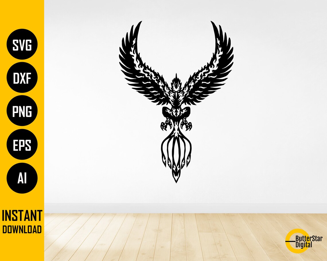 Phoenix SVG Mythical Creature SVG Magical Bird SVG - Etsy