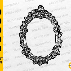 Vintage Frame SVG | Old Mirror SVG | Wall Art Decor Decal | Cricut ...