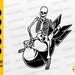Skeleton Riding Bomb SVG | Boom SVG | Funny Skull T-shirt Decal Sticker ...