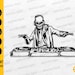 Skeleton DJ SVG Party SVG Music Fest Headset Turntable Mixer Disc ...