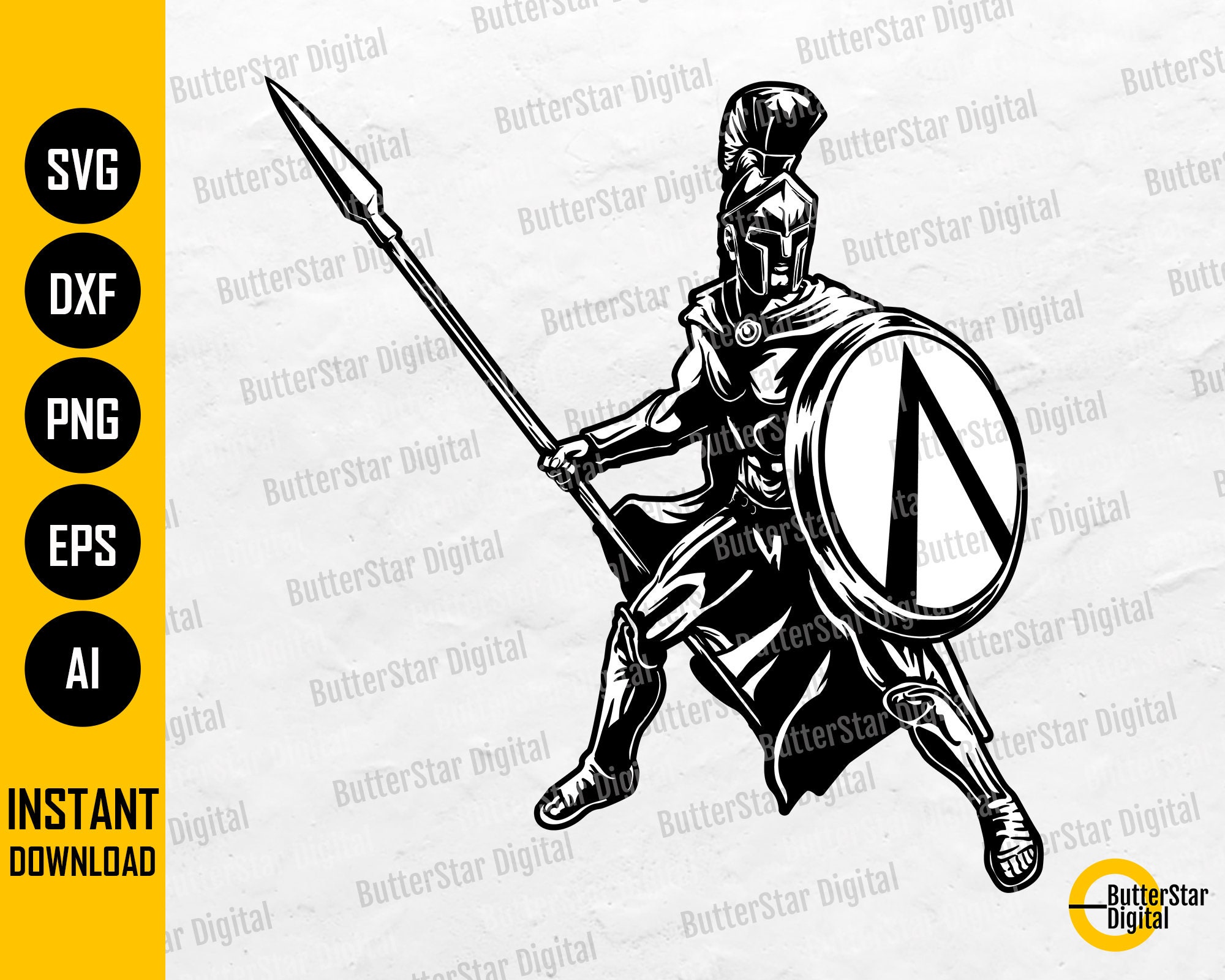 Spartan SVG Warrior SVG Empire Army Shirt Decal Sticker - Etsy