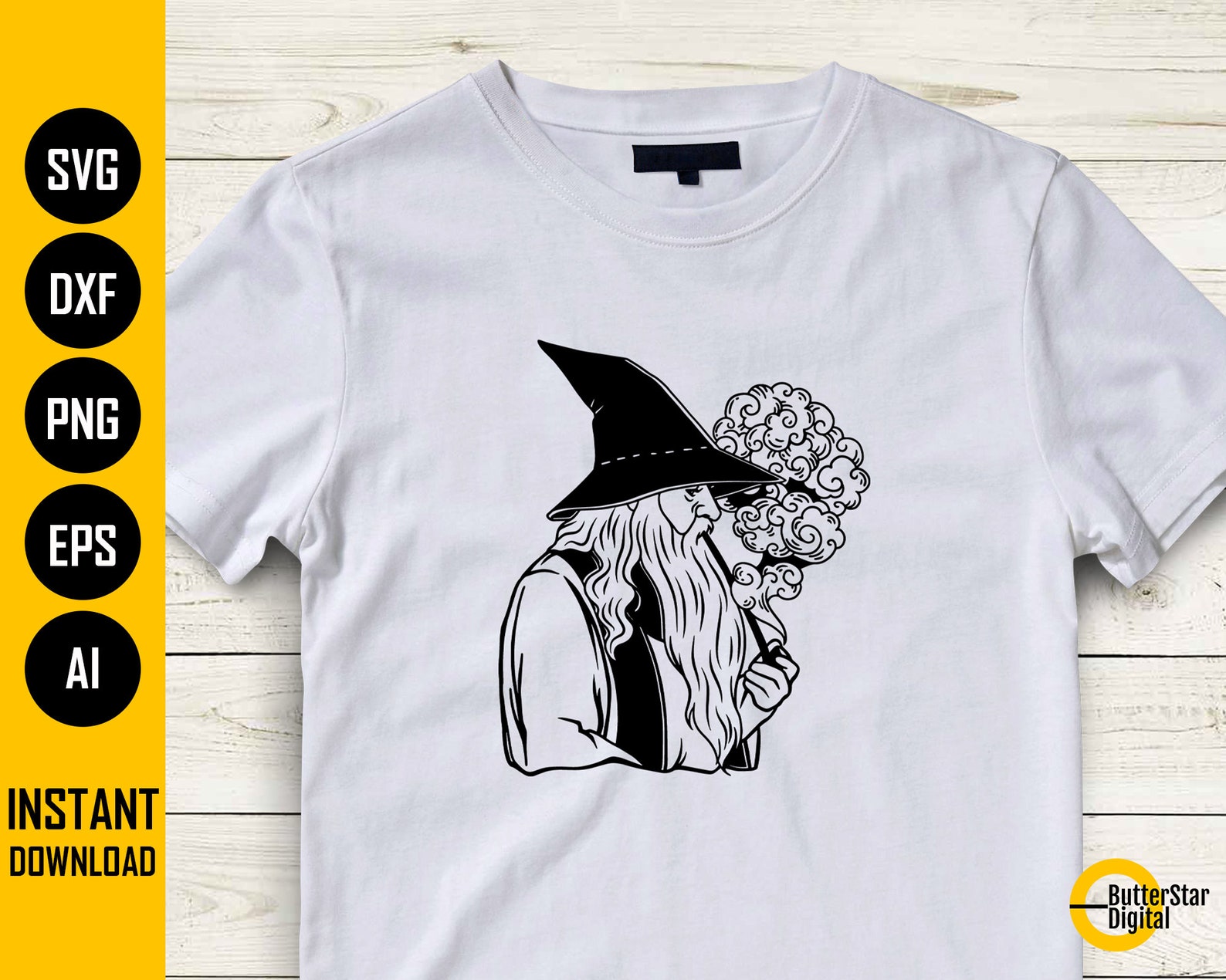 Smoking Wizard SVG | Smoking Pipe SVG | Tobacco SVG | Smoke Svg ...