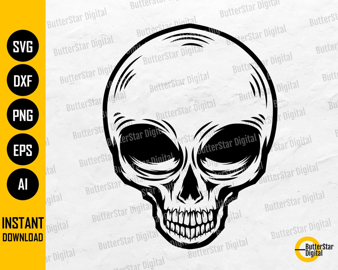 Alien Skull SVG | Space Monster SVG | Extra Terrestrial SVG | Cricut ...