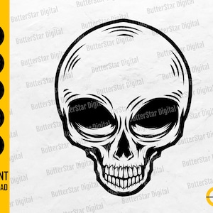 Alien Skull SVG | Space Monster SVG | Extra Terrestrial SVG | Cricut ...