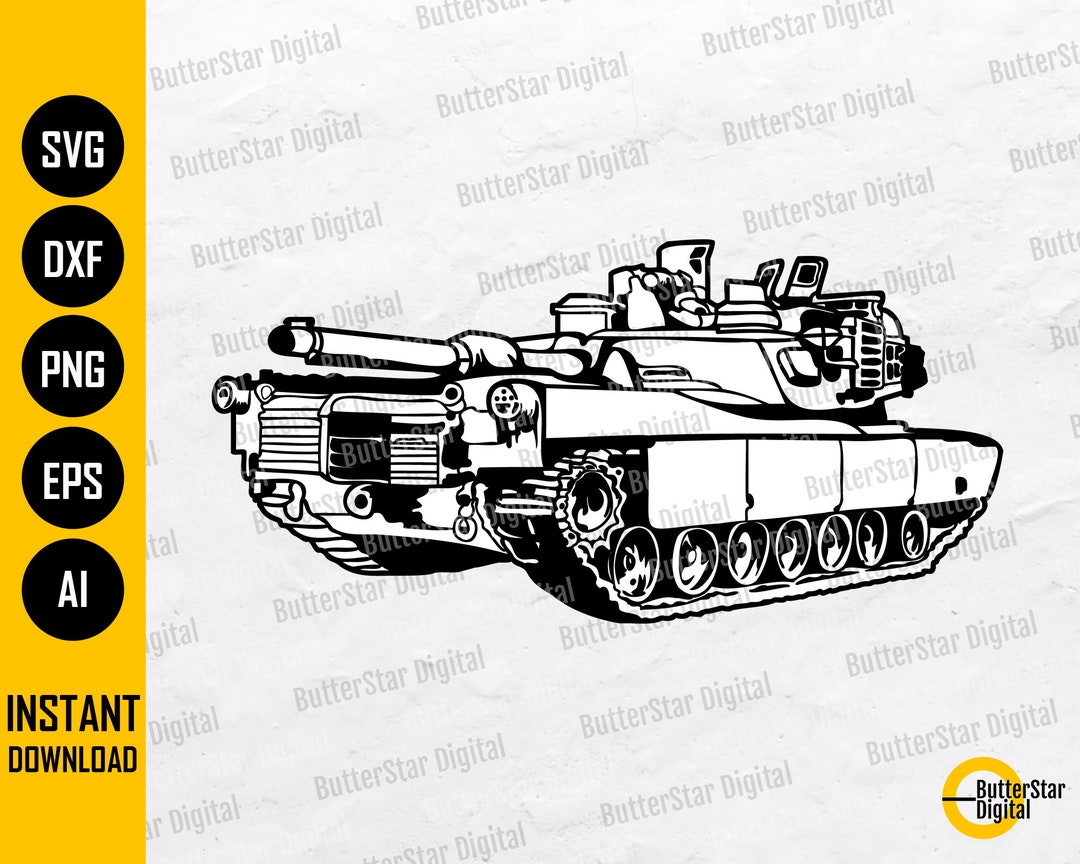 Battle Tank SVG Military SVG Army Combat Battlefield Weapon Gun Cricut ...
