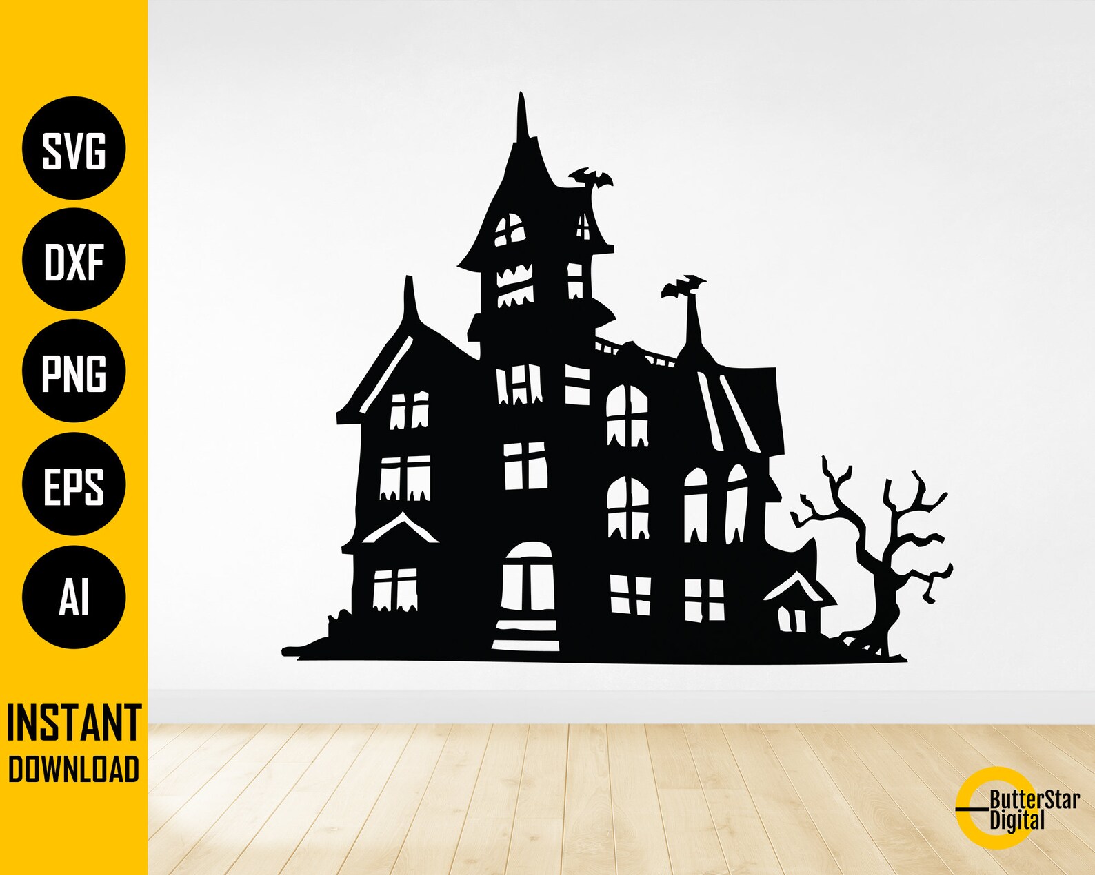 Spooky House SVG Haunted Mansion SVG Halloween Decal Vinyl - Etsy