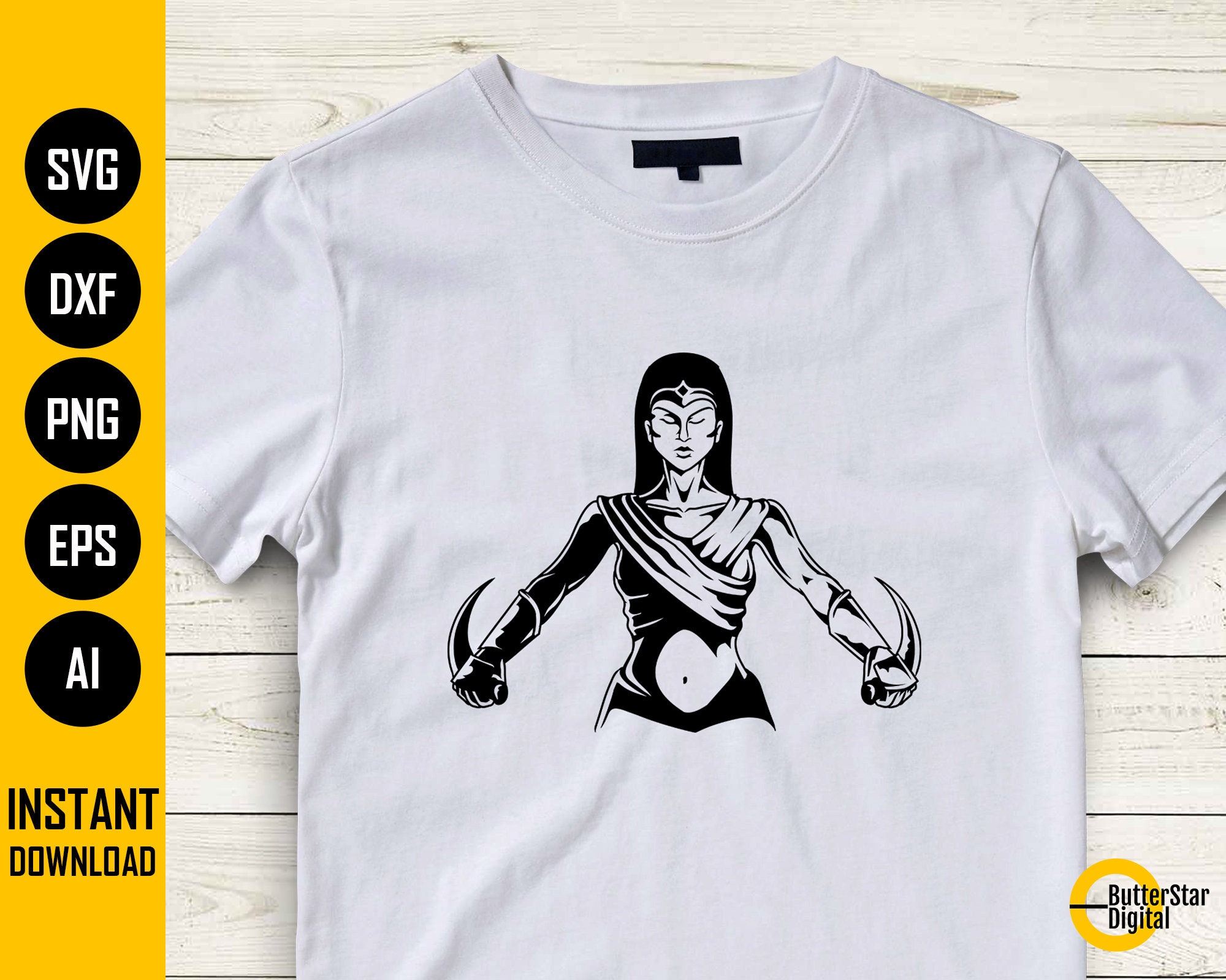 Female Warrior SVG Fighter Sword Dagger Glory Brave Battle - Etsy