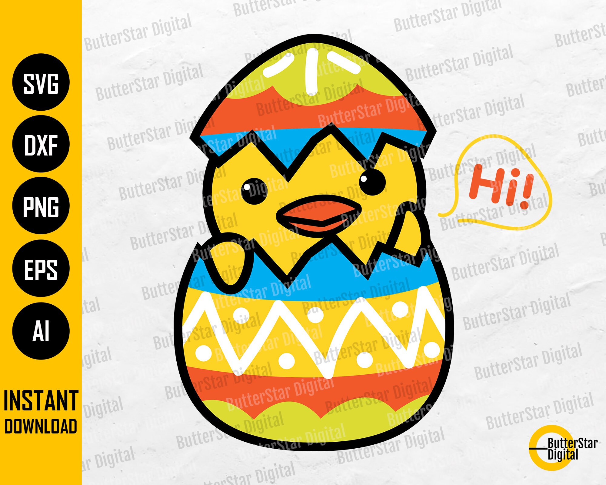 Easter Chick PNG | Easter Egg PNG | Cute Spring Decal Shirt Sticker ...