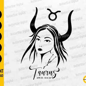 Taurus Girl SVG | Zodiac Sign SVG | Astrology SVG | Horoscope Svg ...