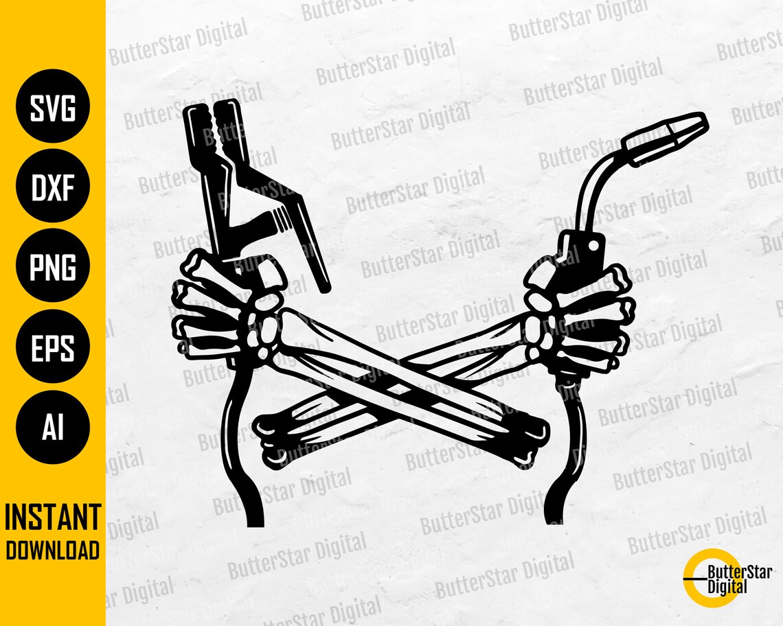 Skeleton Welder SVG Welding Crossed Bones SVG Mechanic - Etsy UK