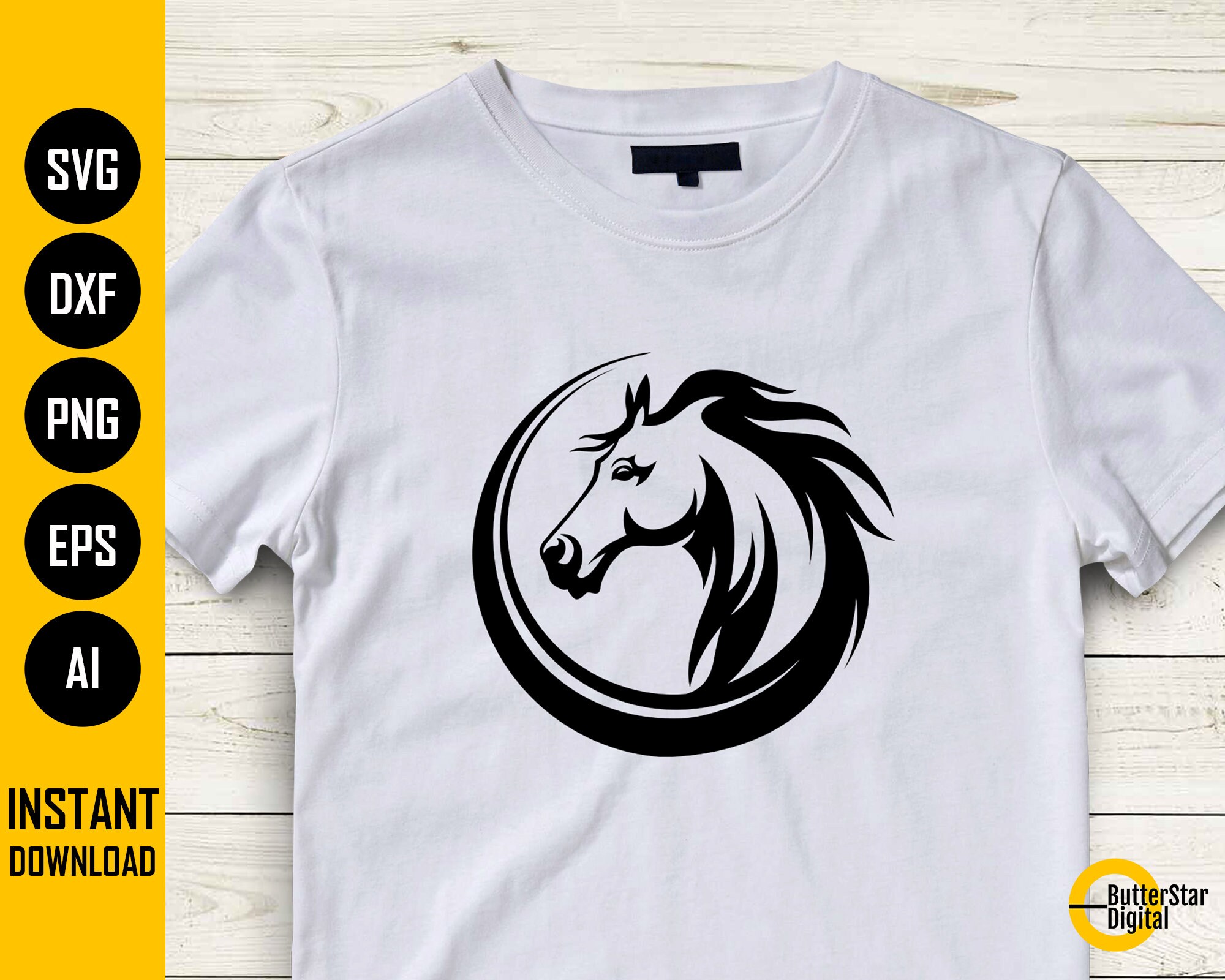 Cabeza de caballo SVG / Caballos SVG / Lindo Animal Camiseta Calcomanía ...