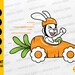 Carrot Car SVG | Rabbit SVG | Cute Funny Spring Shirt Sticker Gift ...
