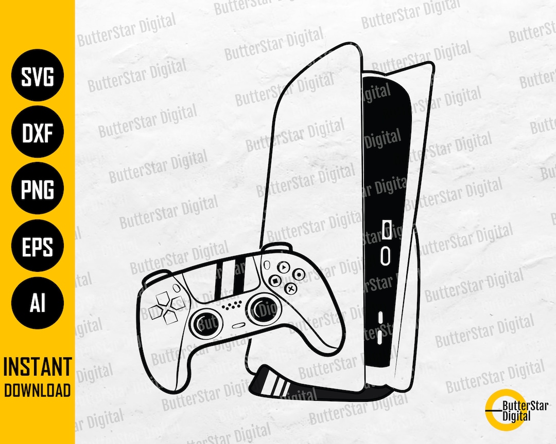 Game Console SVG | Video Game Illustration Drawing | Cricut File ...