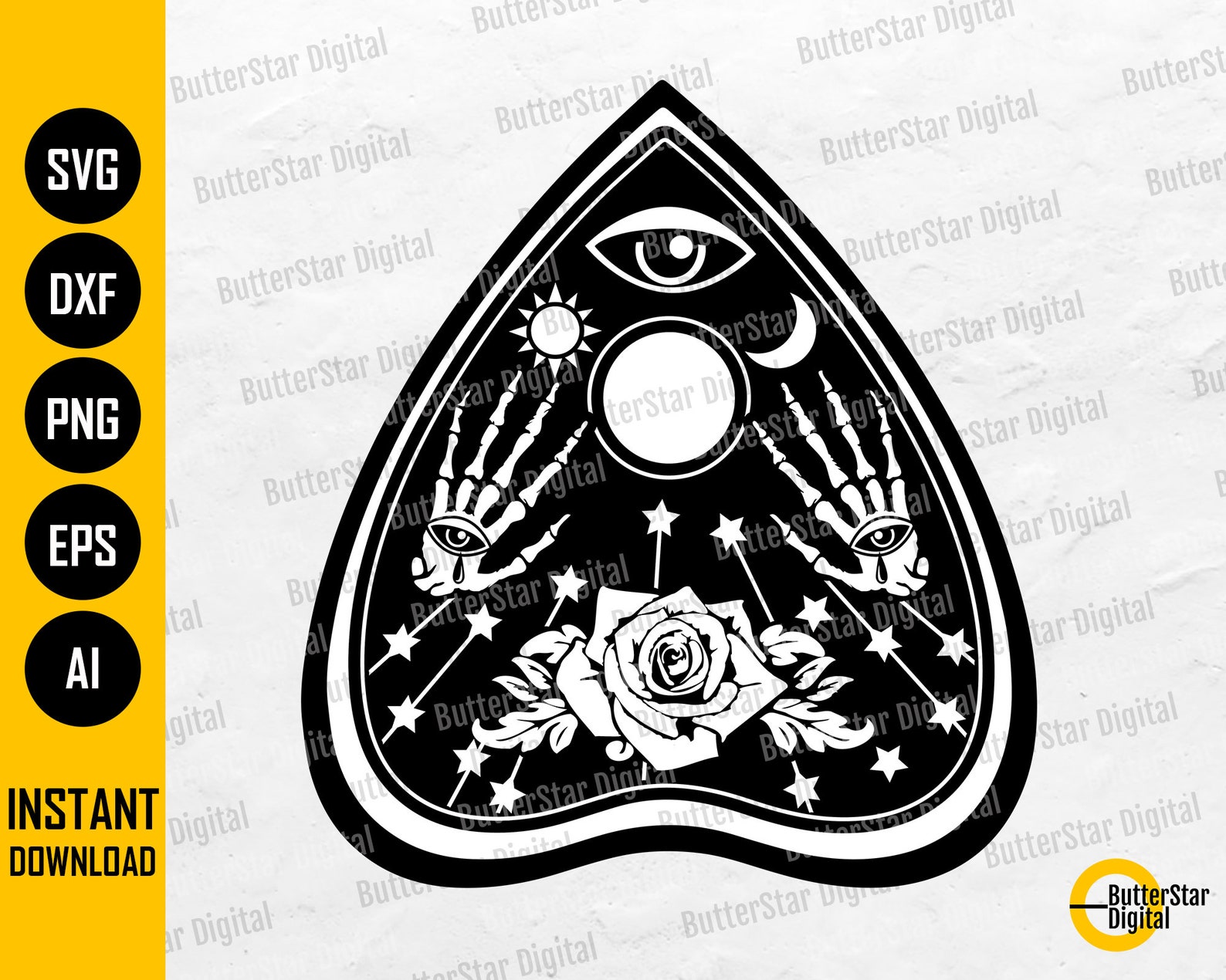 Ouija Planchette SVG | Ouija Spirit Board Game SVG | Cricut Cutting ...