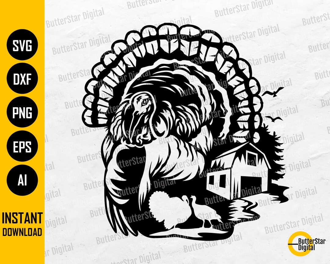 Farm Turkey SVG | Poultry SVG | Livestock SVG | Farming T-shirt Decal ...