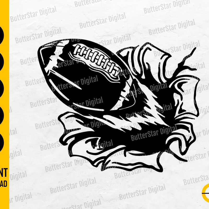 Football Cracked Svg - Etsy