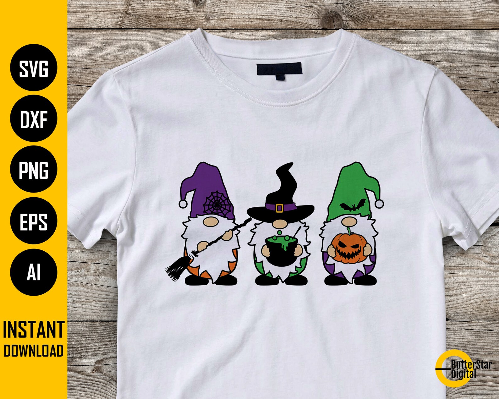 Halloween Gnomes SVG Spooky SVG Cute Gnome T-shirt Sticker - Etsy