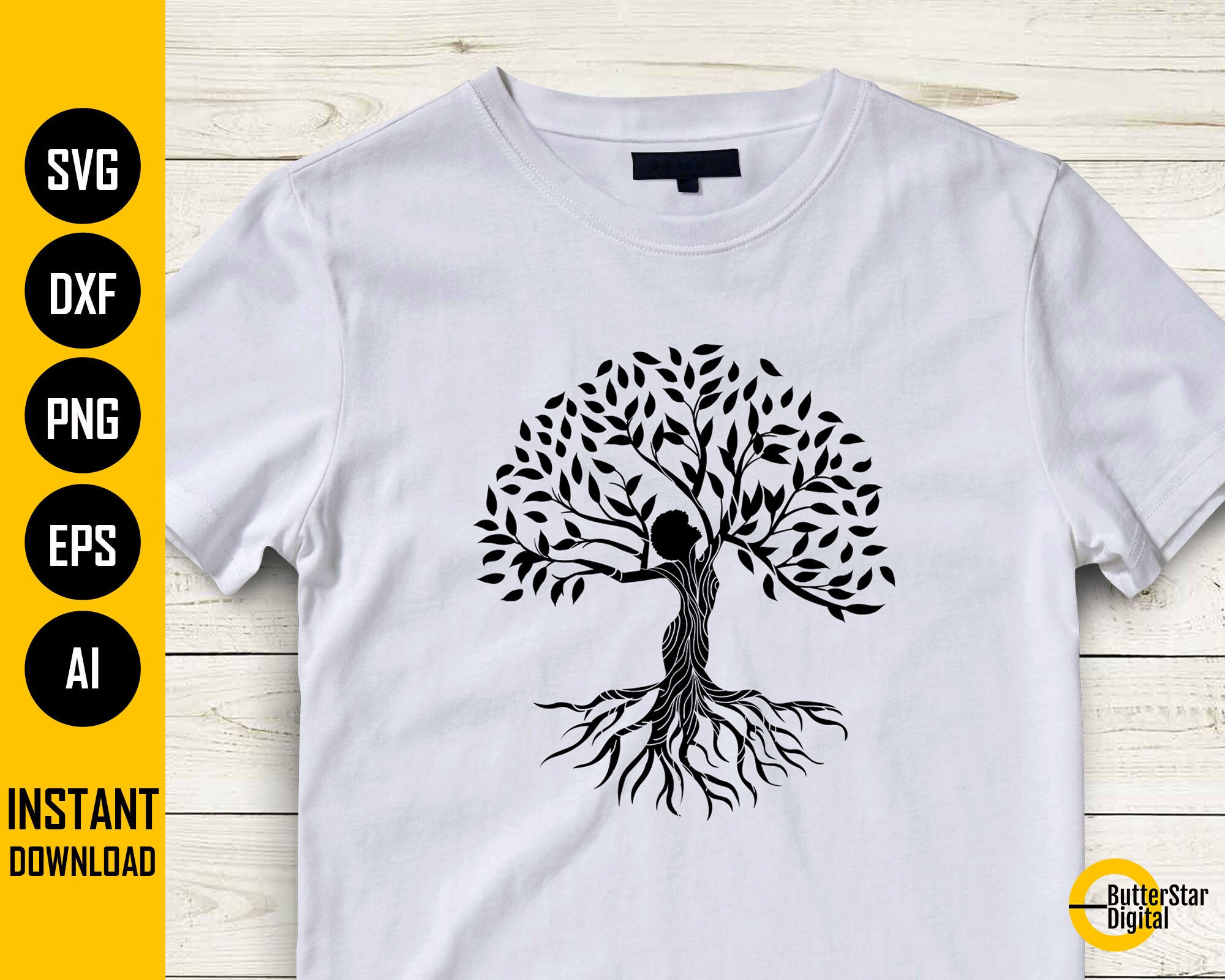 Afro Woman Tree SVG Women Empowerment SVG Girl Power - Etsy