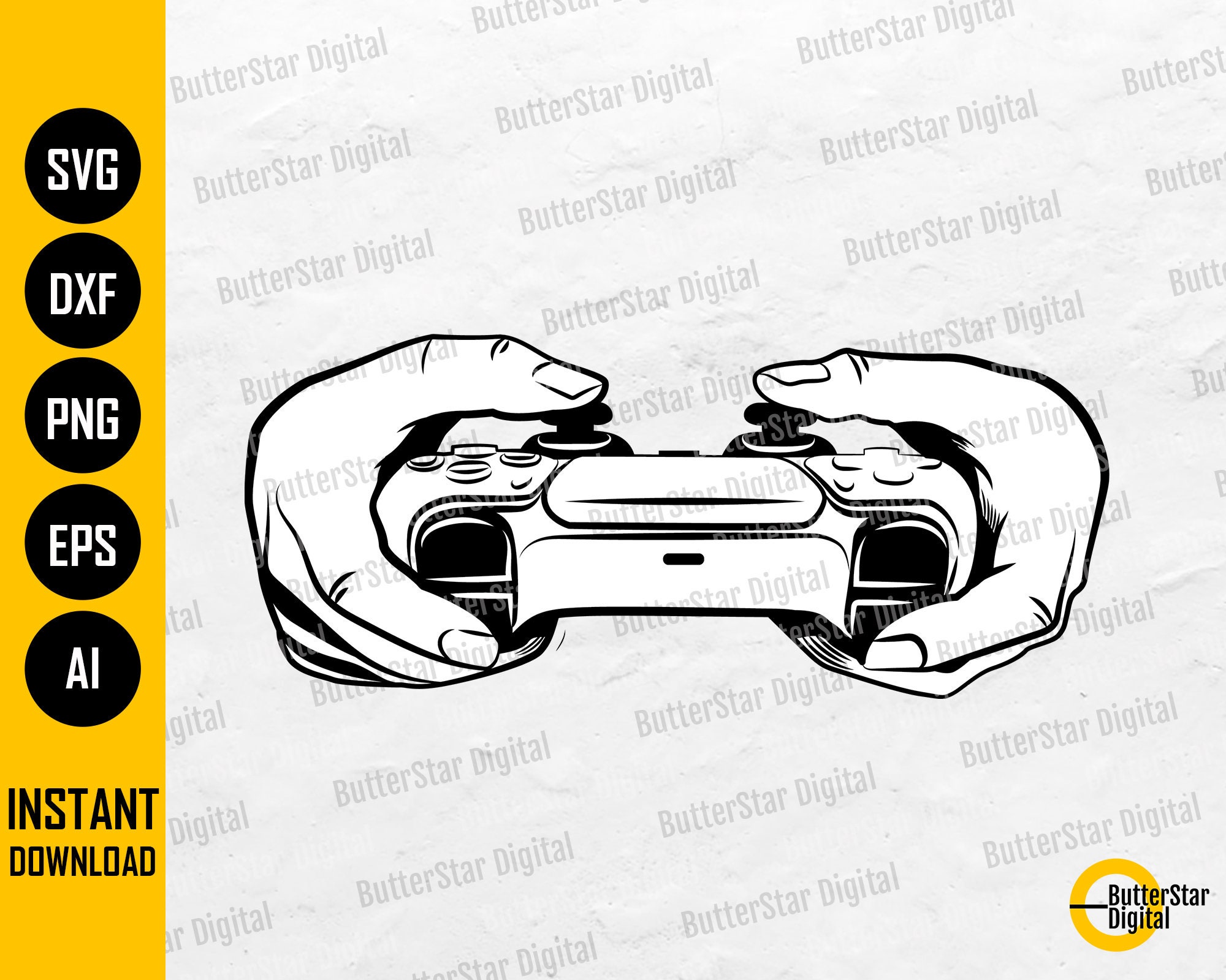 Gamer Hands SVG | Playing Video Game SVG | Controller SVG | Cricut ...