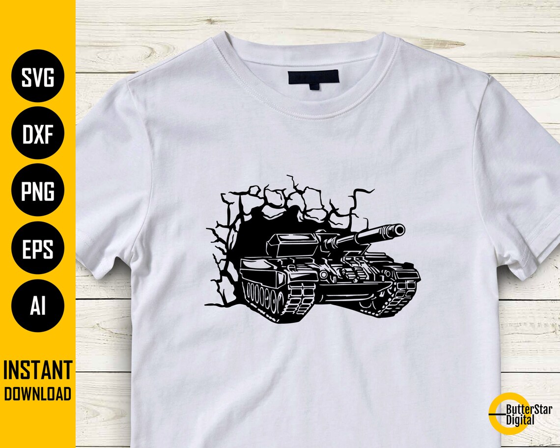 Smashing Tank SVG Army SVG Marines Attack Ambush Battle - Etsy