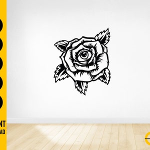Rose With Eyeball SVG | Floral Traditional Tattoo Decals T-shirt ...