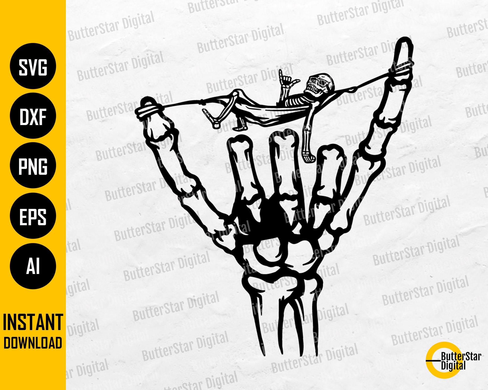 Skeleton Chillin' SVG Shaka Hand Sign SVG Beach Summer - Etsy Canada