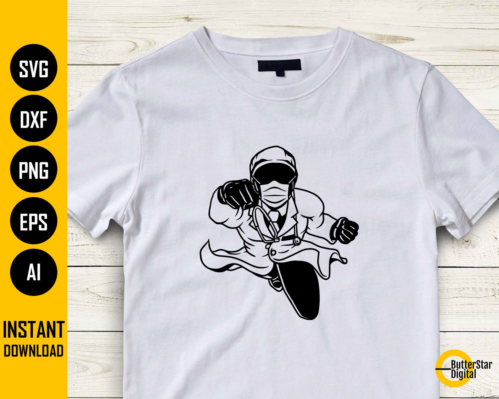 Super Doctor SVG | Modern Superhero SVG | Medical T-shirt Decal ...