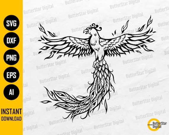 Phoenix SVG Bird SVG Wings SVG Mythical Animal Shirt | Etsy