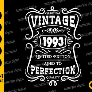 30th Birthday SVG | Vintage 1993 SVG | 30 Years Old Svg | Aged to ...