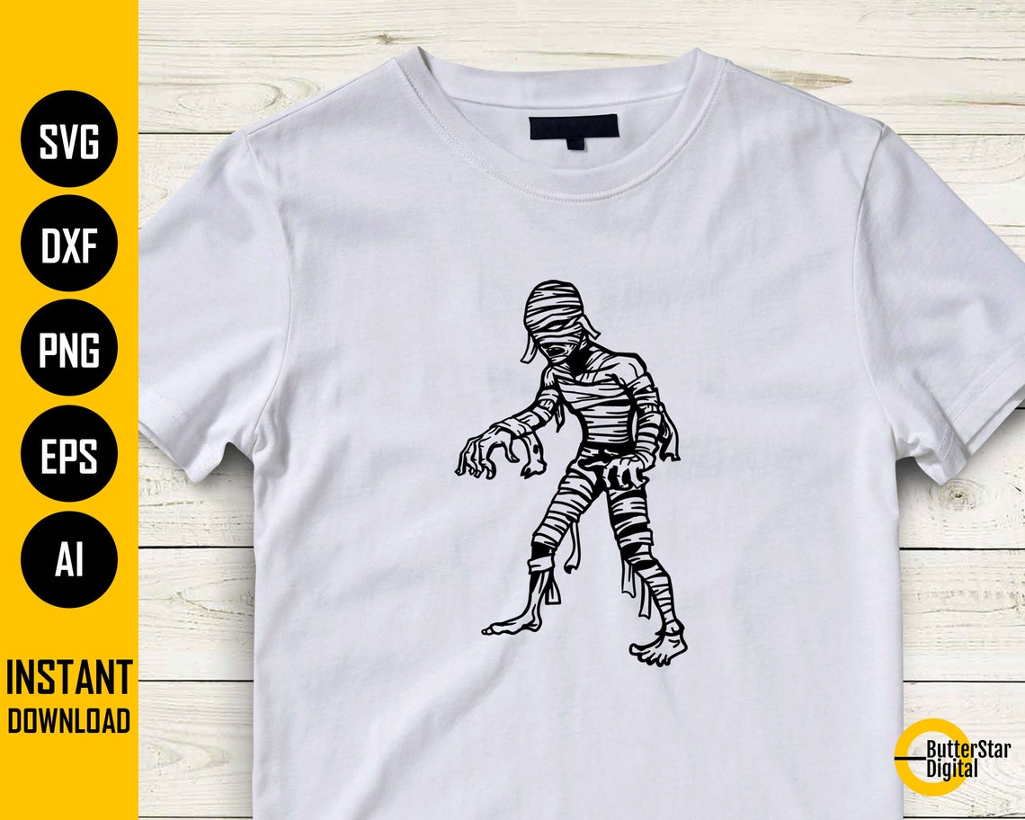 Mummy SVG Horror Monster SVG Halloween Decal Vinyl Stencil | Etsy