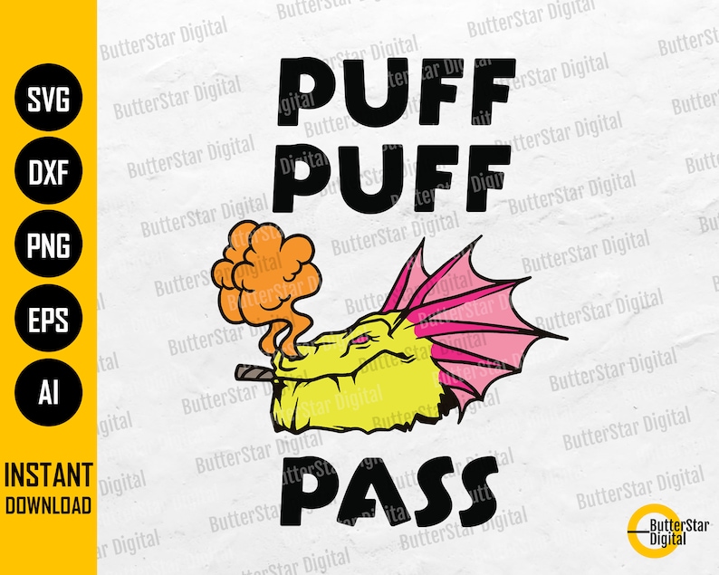 Puff Puff Pass SVG Cannabis SVG Cute Funny 420 Weed - Etsy
