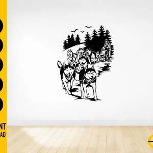 Sled Dogs SVG | Snow Mountains SVG | Pet Animal T-shirt Decal Graphic ...