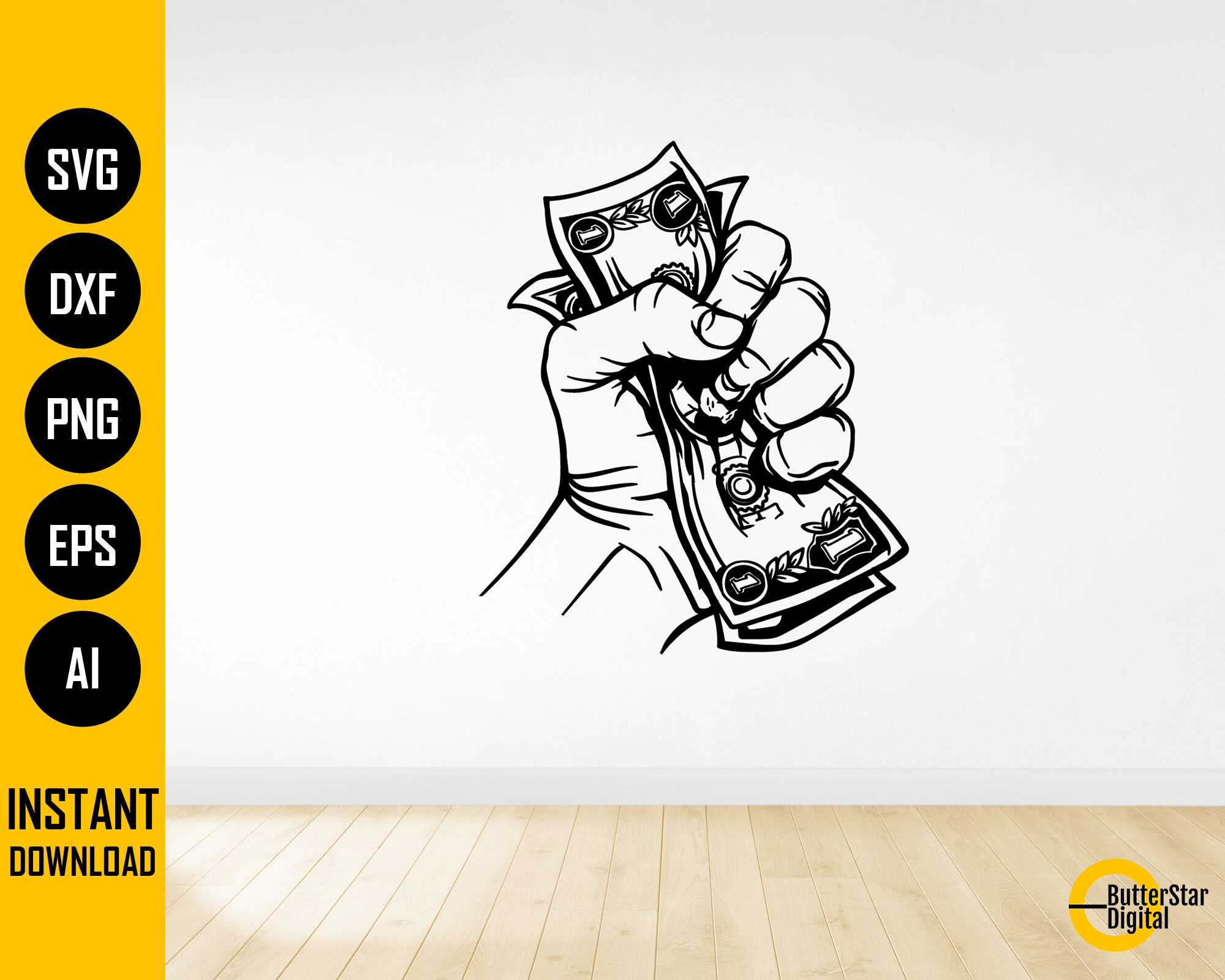 Hand Holding A Dollar Bill SVG Money SVG Cash SVG - Etsy UK