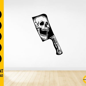 Skull on Butcher's Knife SVG | Cooking Shirt Decal Vinyl Tattoo ...