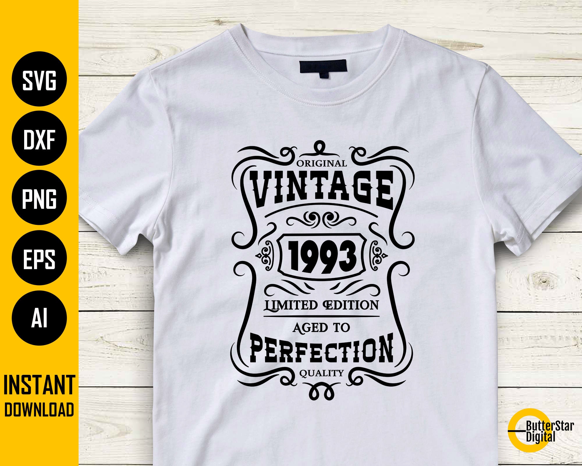 30th Birthday SVG | Vintage 1993 SVG | 30 Years Old Svg | Aged to ...