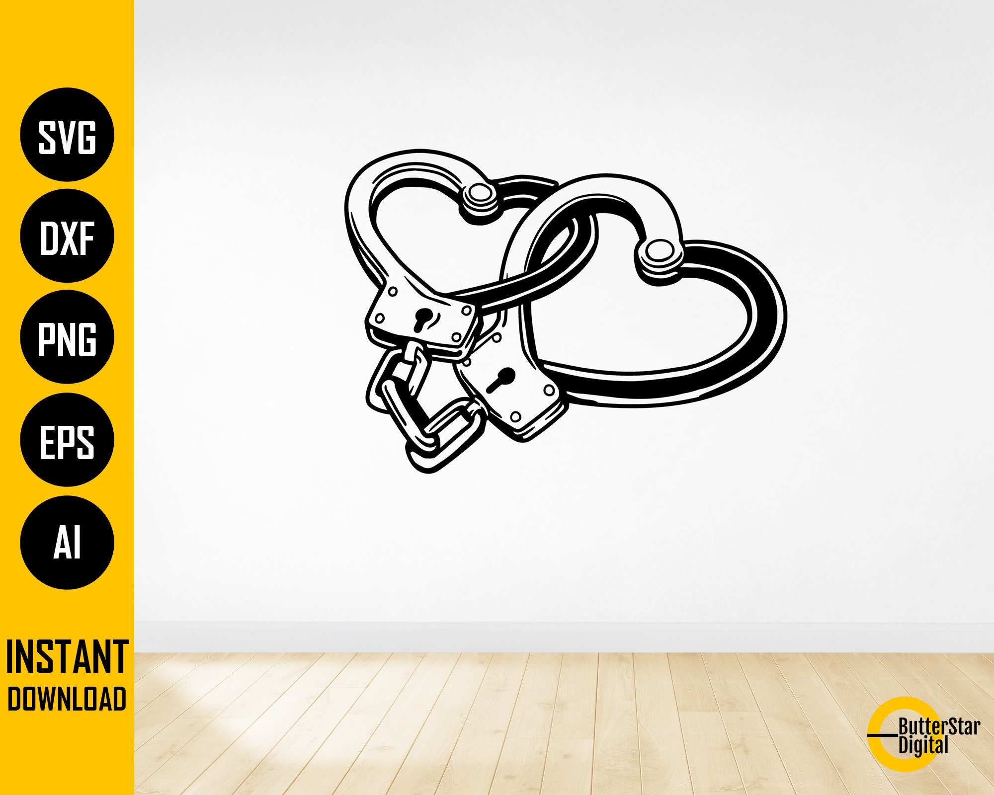 Heart Hand Cuffs SVG Love Handcuffs SVG Restraint Chains - Etsy Australia