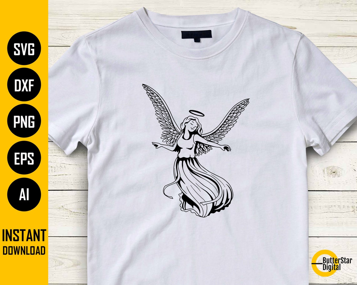 Angel SVG Heaven SVG Archangel SVG Religious Decal Shirt | Etsy
